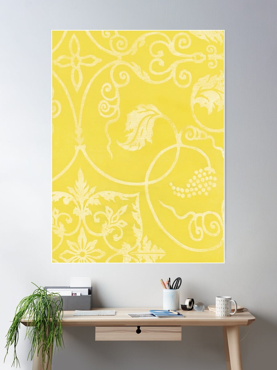 Kna Prints - Elegant Vintage Yellow Japanese Vintage Woodblock Print ...