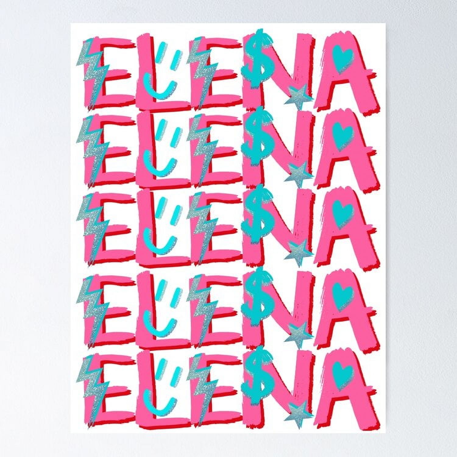 Kna Prints - Elena Name Poster, UNFRAMED-18x24 - Walmart.com