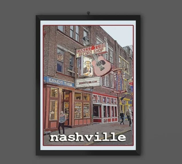 Kna Prints - Ernest Tubb Record Shop Storefront Poster Nashville Travel ...