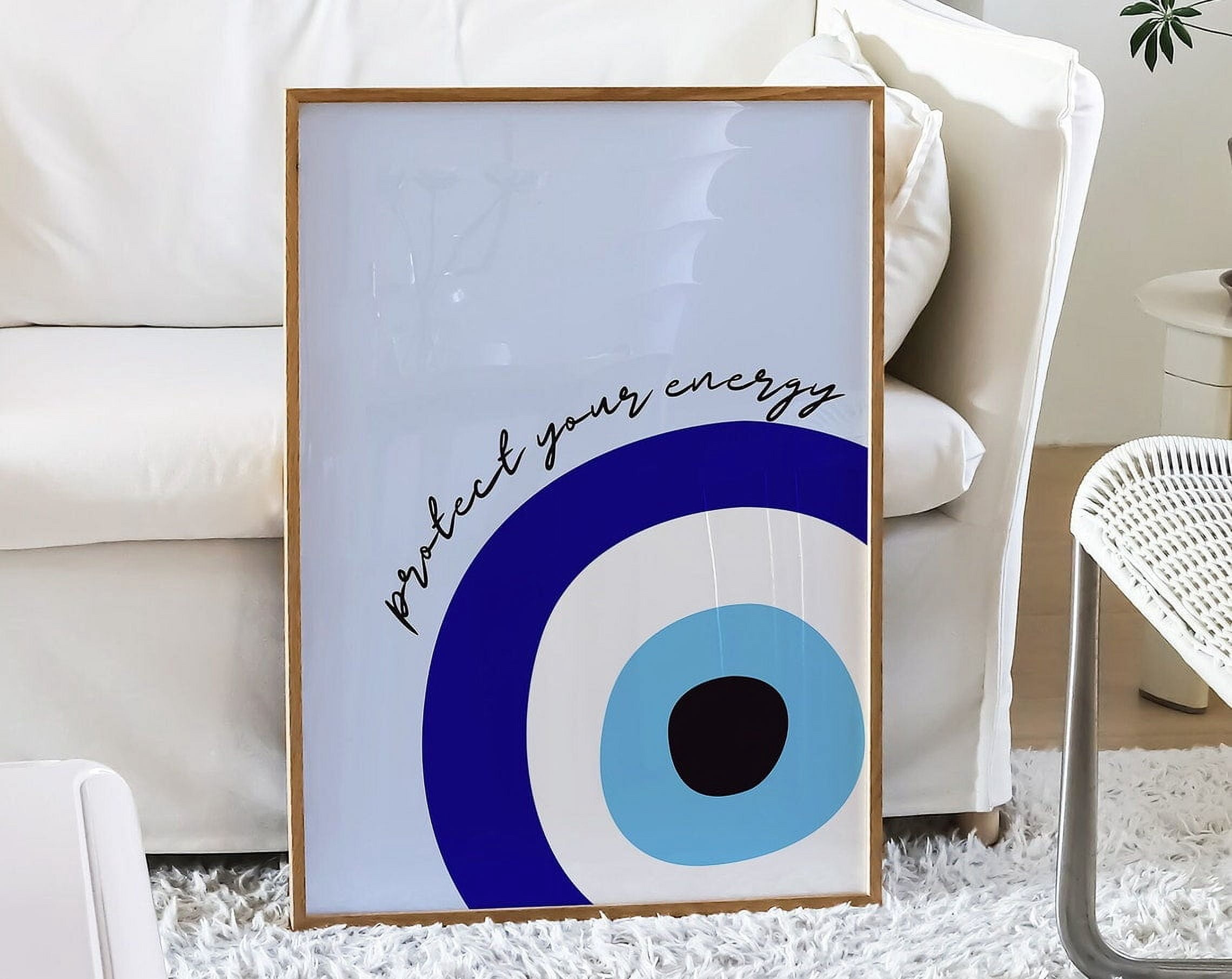Kna Prints - Evil Eye Wall Art Print, Trendy Pink Bedroom Decor, Retro ...