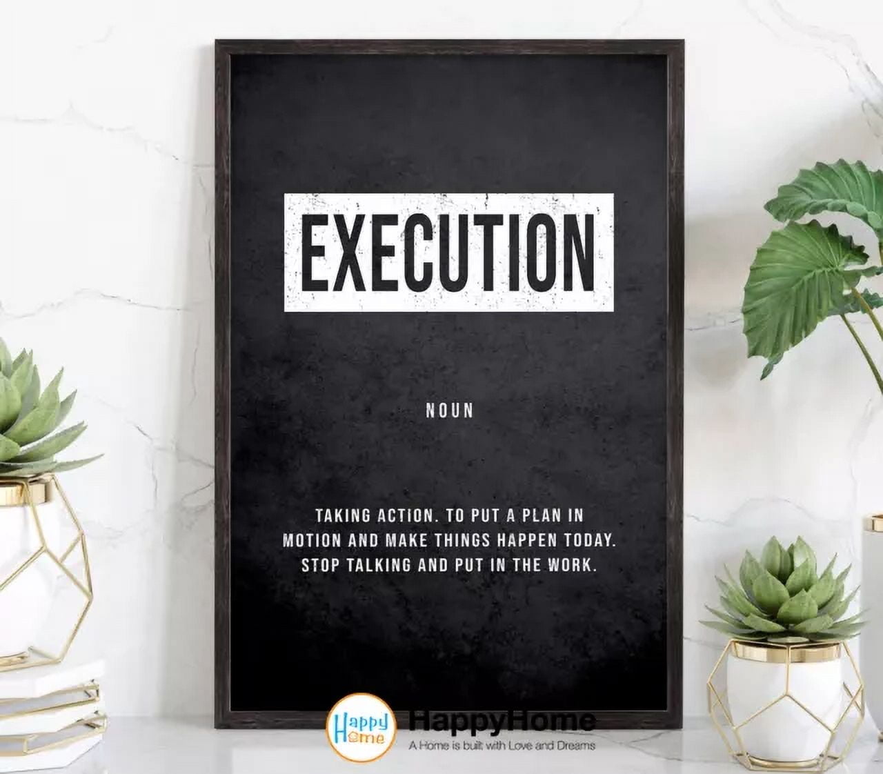 Kna Prints - Execution Definition Poster Motivational Inspirational ...