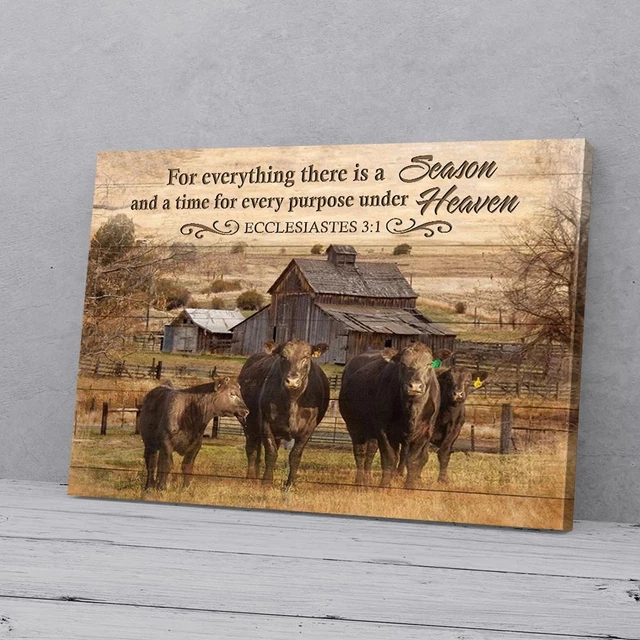 Kna Prints - Farmer Angus Cow, Wall Art Print For Home Decor, Living ...