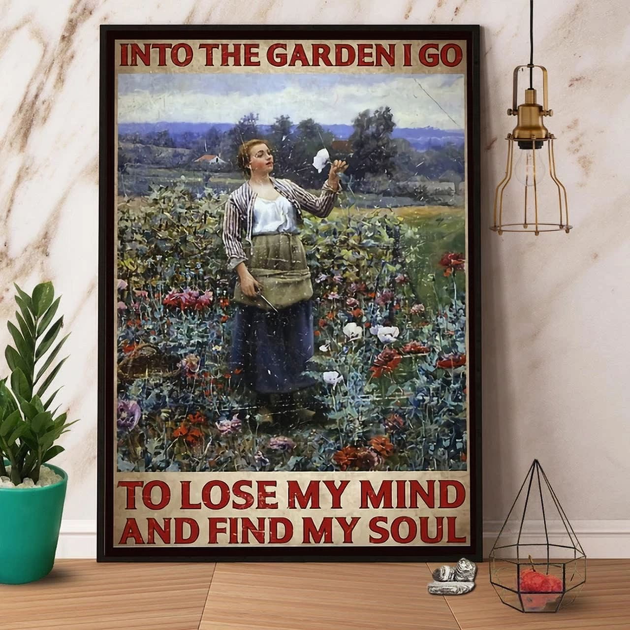 Kna Prints - Farmer Girl Into The Garden I Lose My Mind & Find My Soul Girl Flower Vertica Home ...
