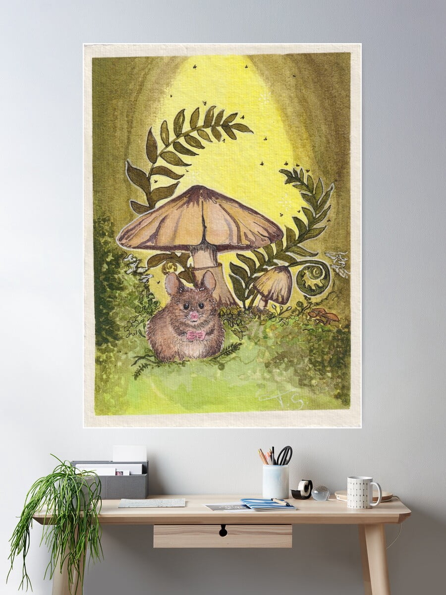 Kna Prints - Fern The Forest Mouse Poster Wall Art, Modern Wall Decor ...