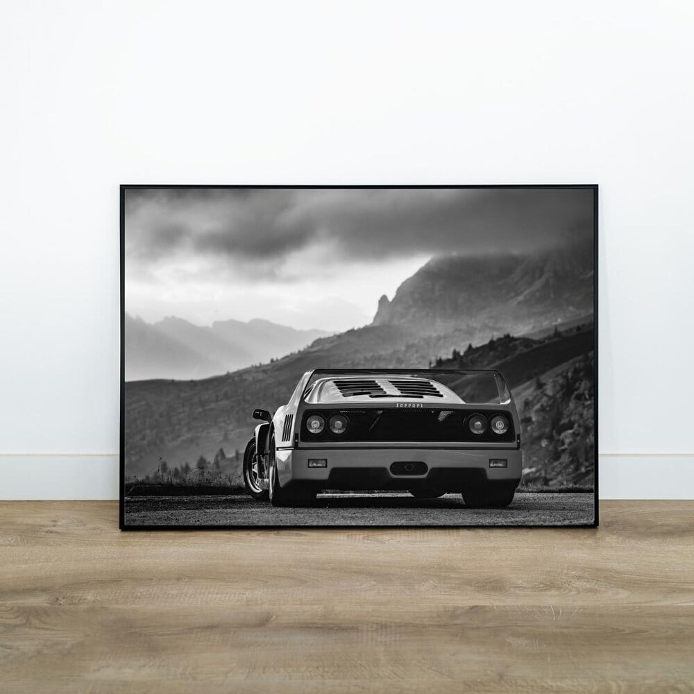 Kna Prints - Ferrari F40 Poster, Vintage Ferrari Print, Vintage Ferrari ...