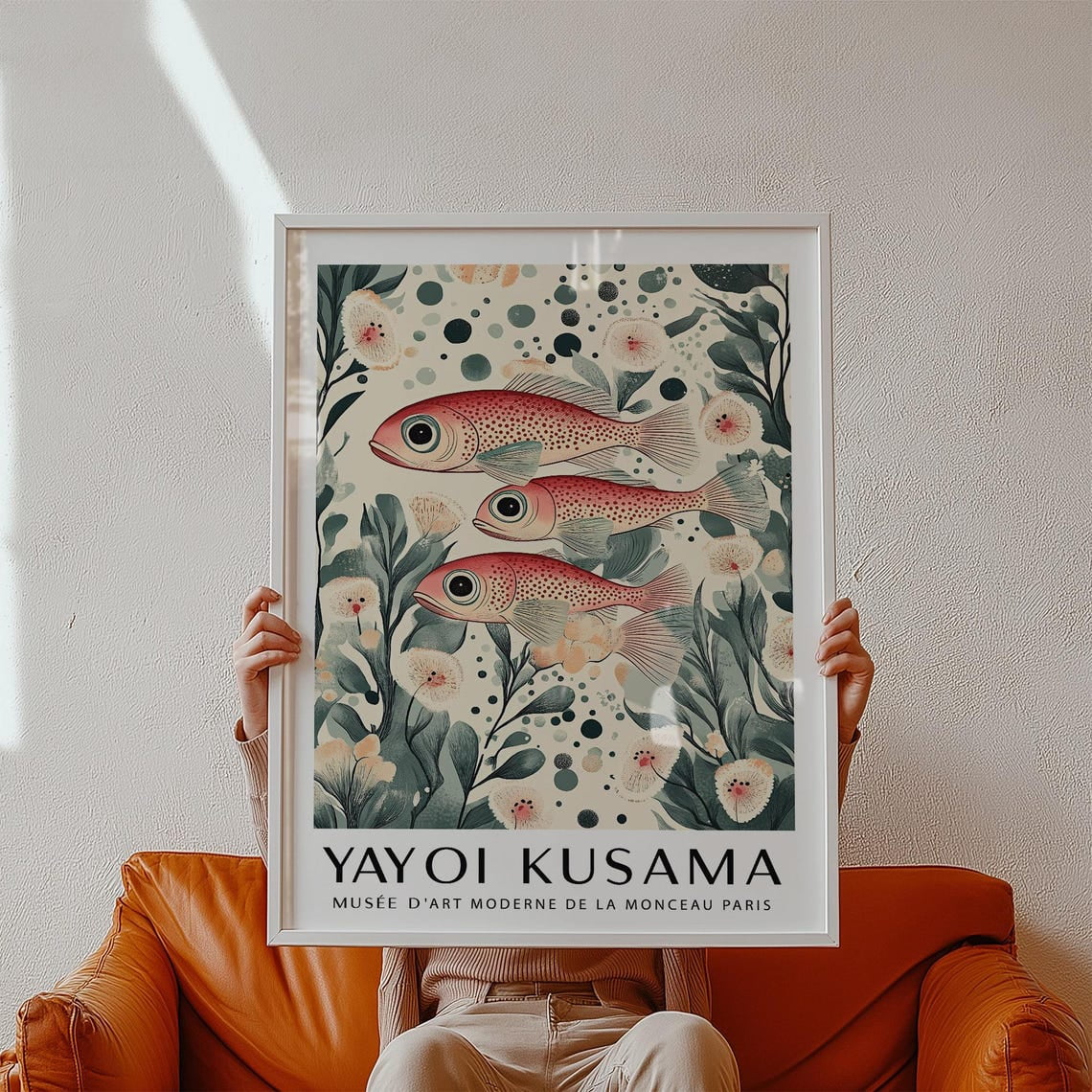 Kna Prints - Fish Artwork Prints Stylized Red Spotted Fish With ...