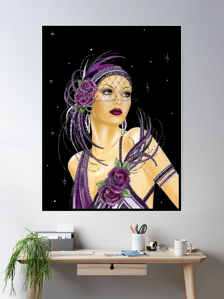 Kna Prints - Flapper : Vintage 1930 Art Deco Print Poster Wall Art ...