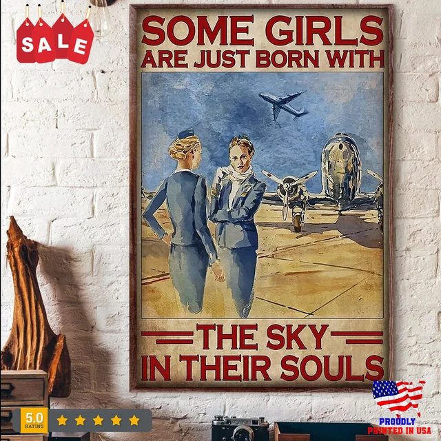 Kna Prints - Flight Attendant It'S Time For Another Adventure Poster ...