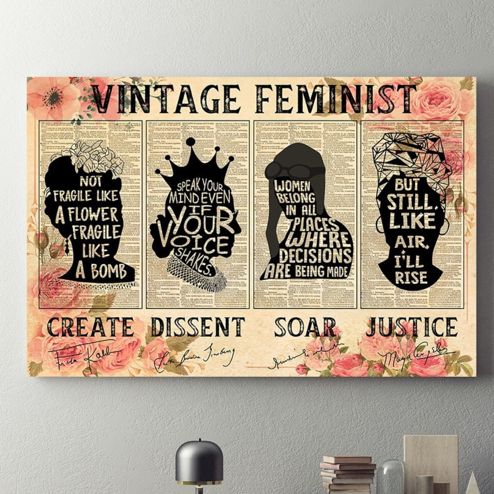 Kna Prints - Floral Book Page Theme Vintage Feminist Create Dissent ...