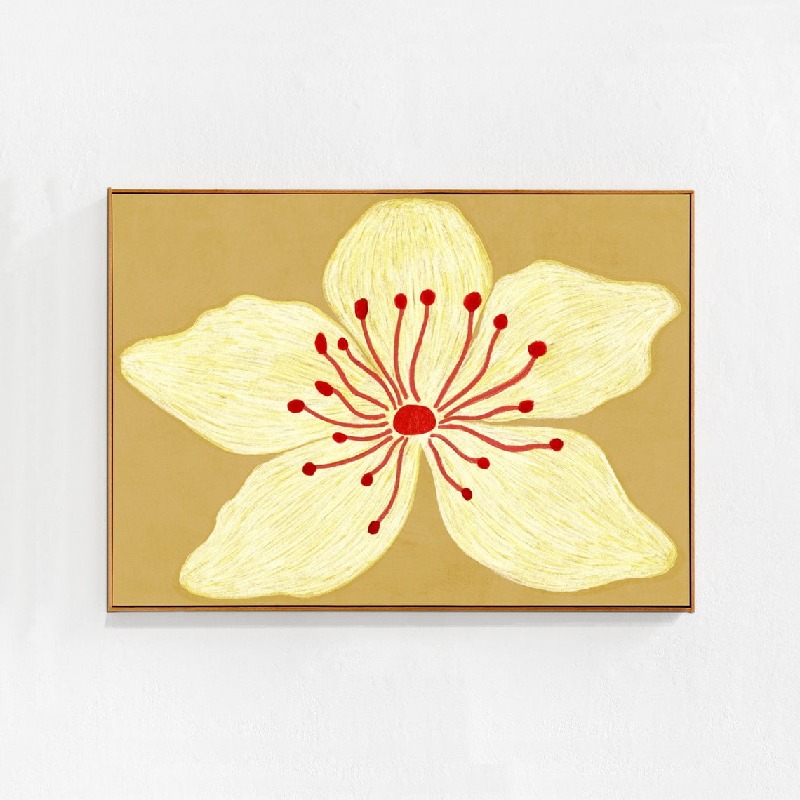 Kna Prints - Floral Wall Art, Yellow Horizontal Able Print. Living Room ...