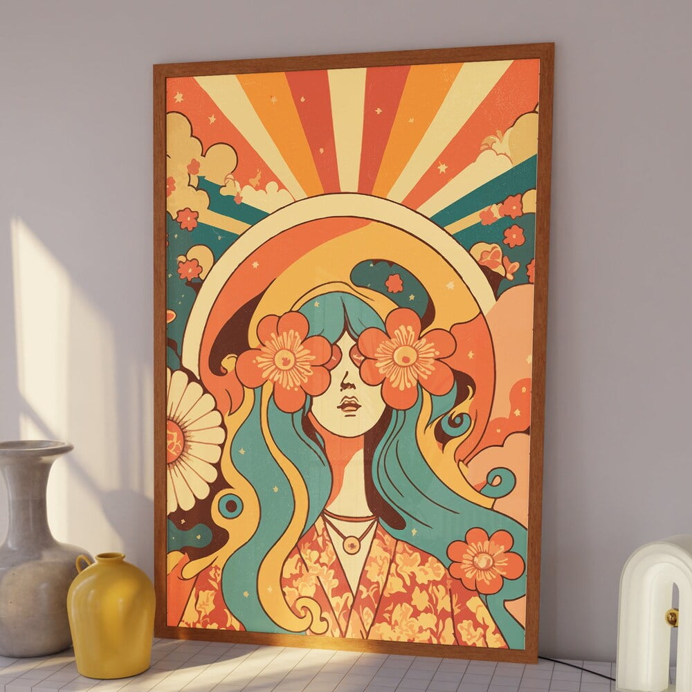 Kna Prints - Flower Child Art, 70S Decor, Printable Wall Art, 70S ...