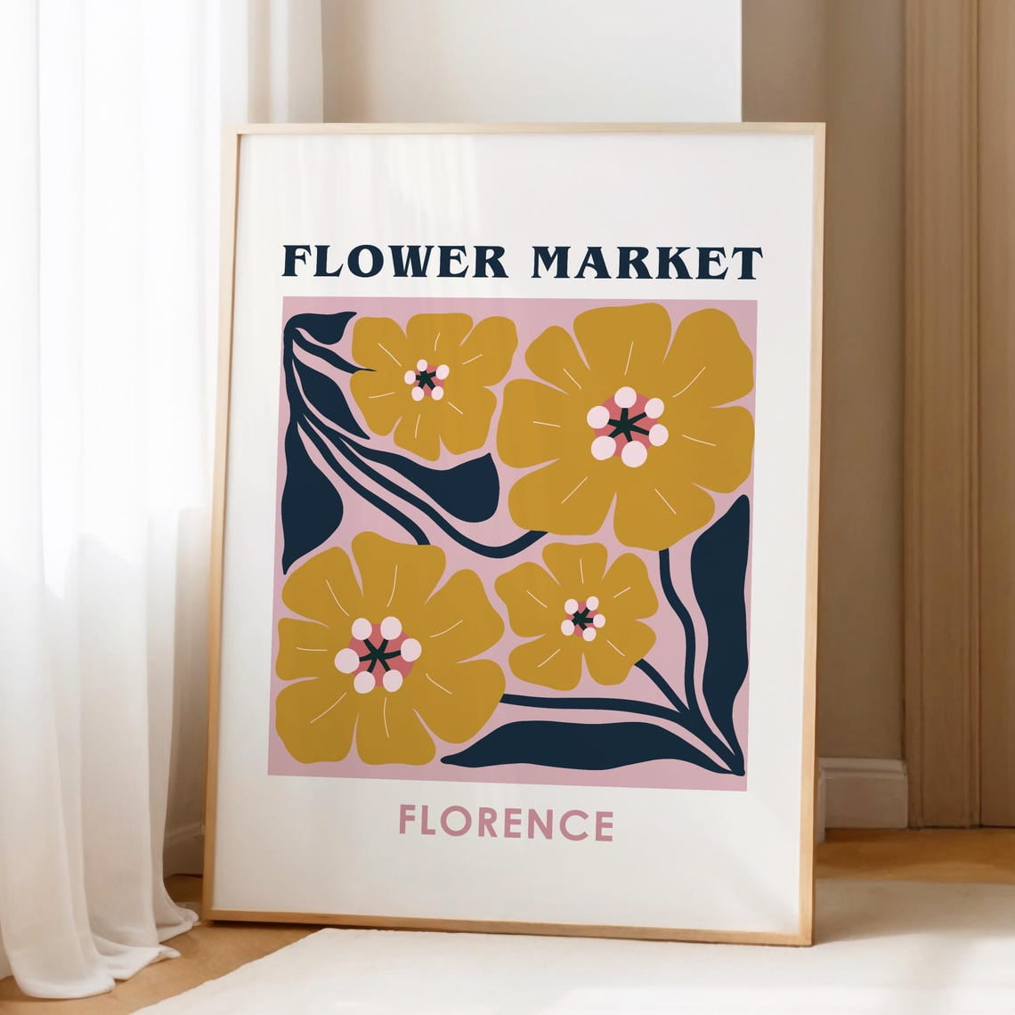 Kna Prints - Flower Market Florence Print, Abstract Flowers , Firenze ...