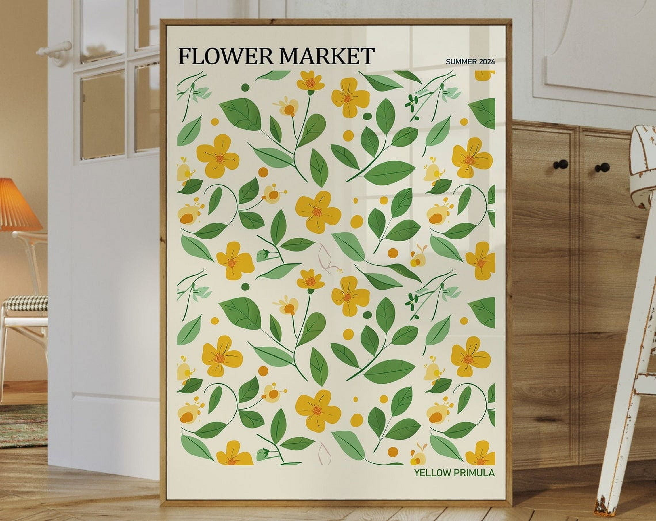 Kna Prints - Flower Market Poster, Flower Bar Modern Floral Poster ...