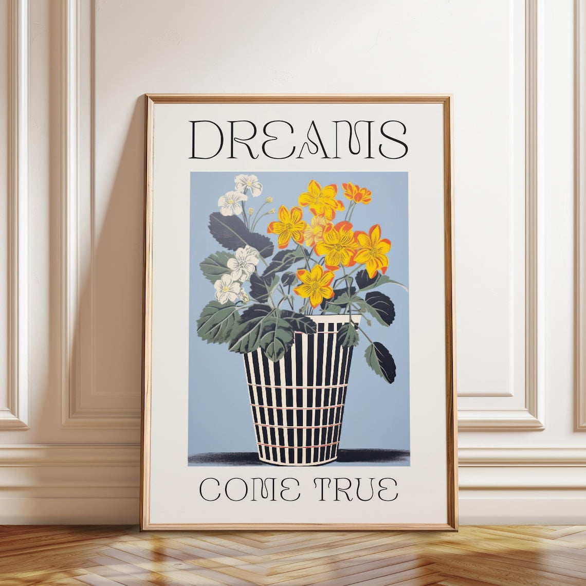 Kna Prints - Flower Vase Wall Art - Floral Art Motivational Wall Decor ...