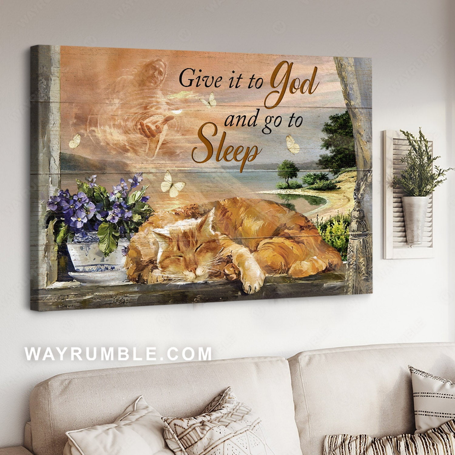 Kna Prints - Flower Vase, Yellow Cat, Jesus Painting, Give It To God ...