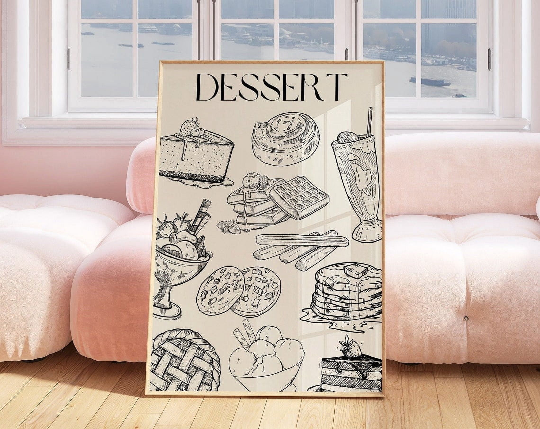 Kna Prints - Food Art Print For Kitchen, Dessert Kitchen Ingredients ...