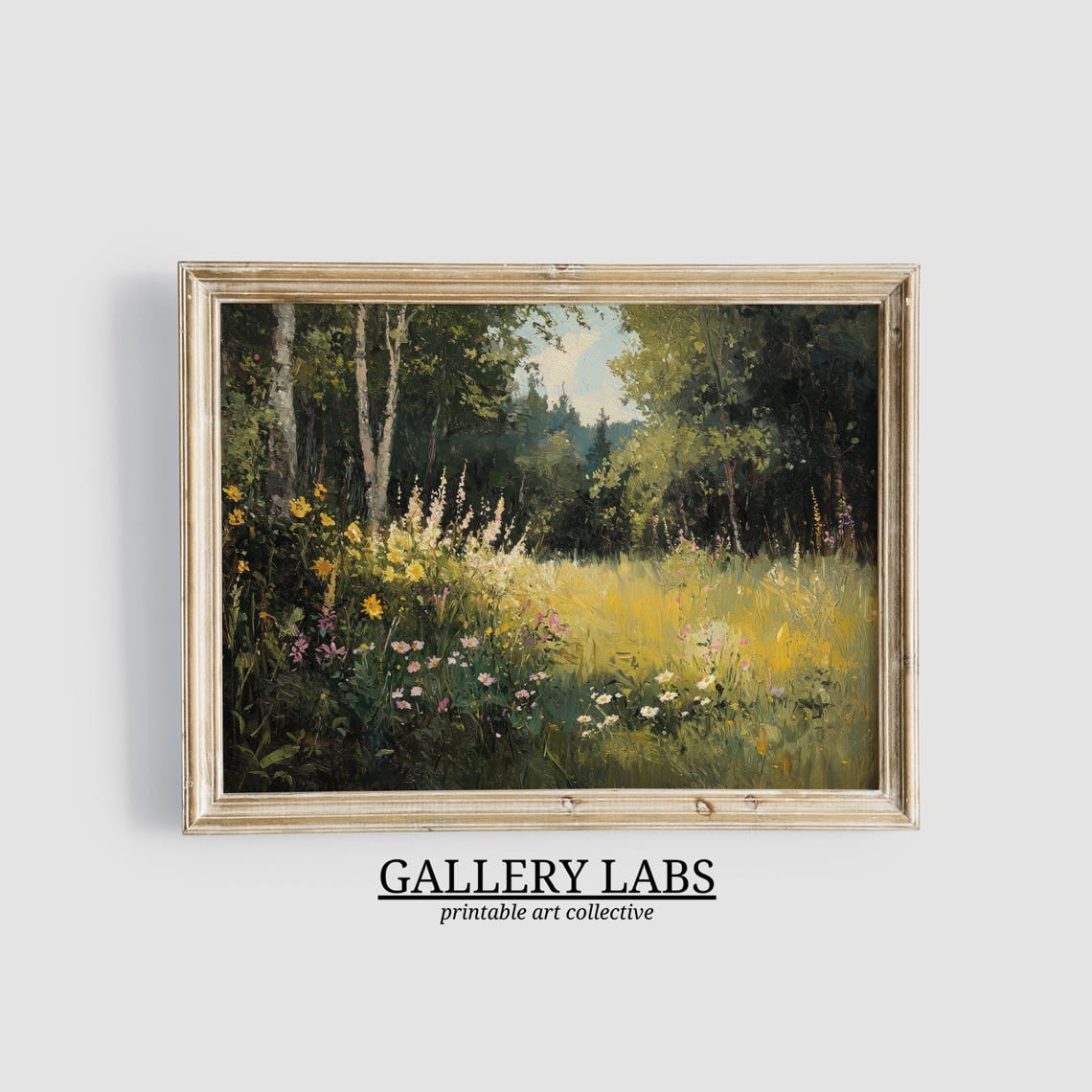 Kna Prints - Forest Wildflower Painting Â€¢ Vintage Spring Decor Â ...