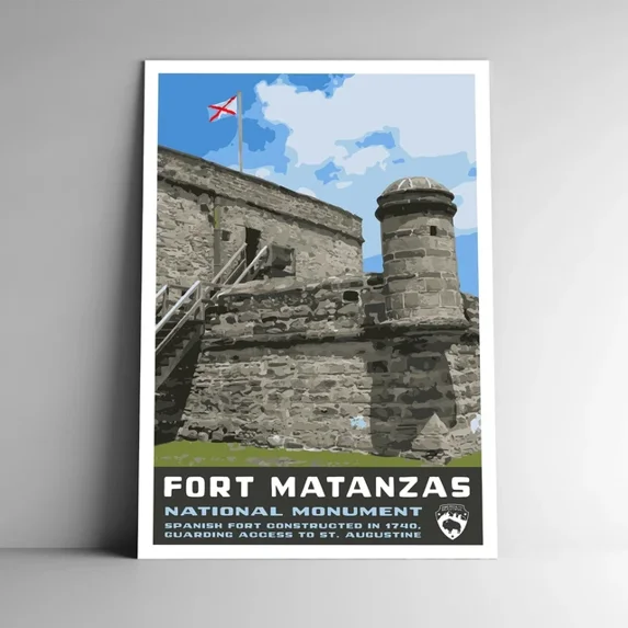 Kna Prints - Fort Matanzas National Monument Travel Poster Florida ...