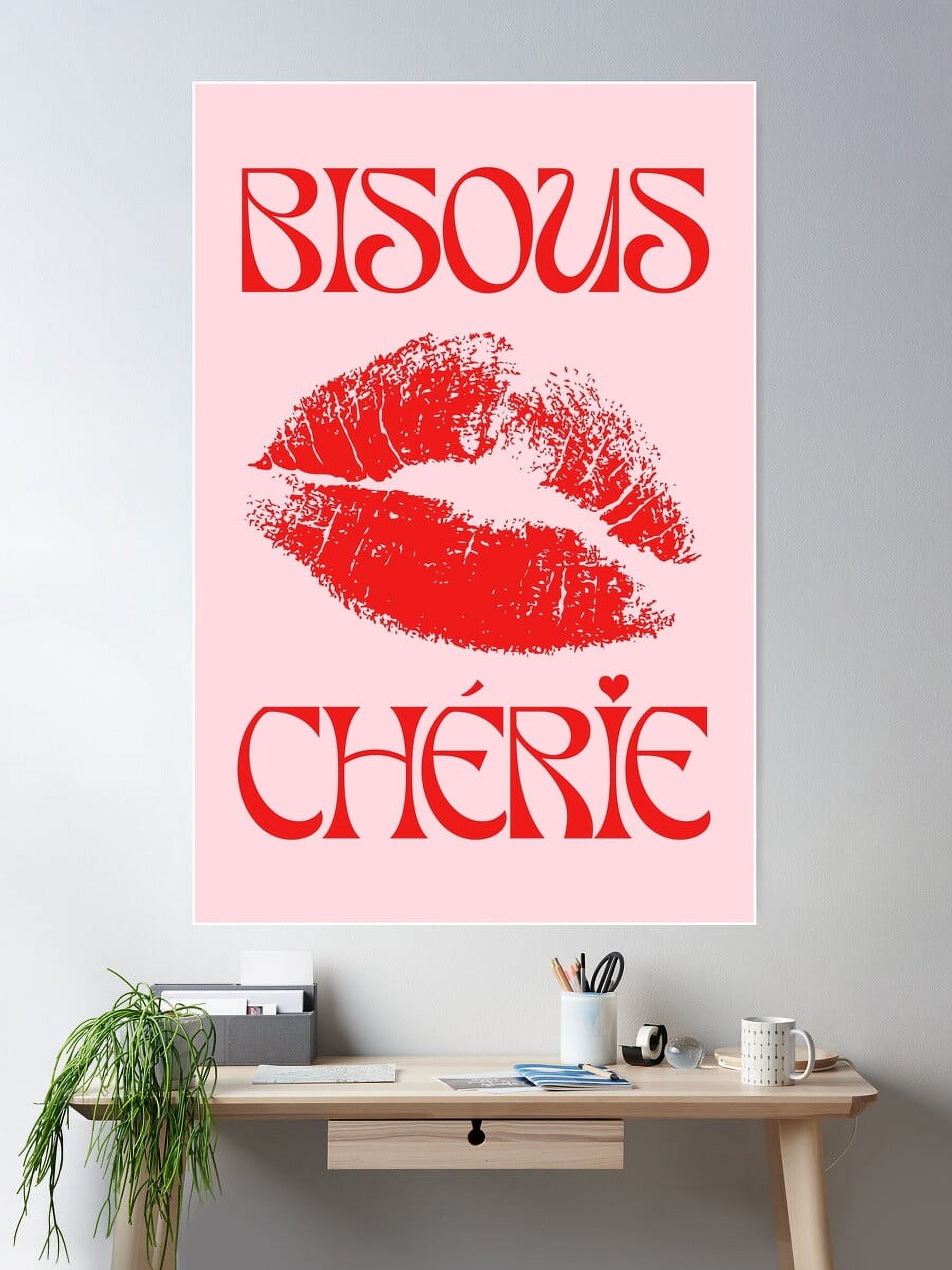 Kna Prints - French Kiss - Bisous Cherie (Kisses Sweetheart In French ...