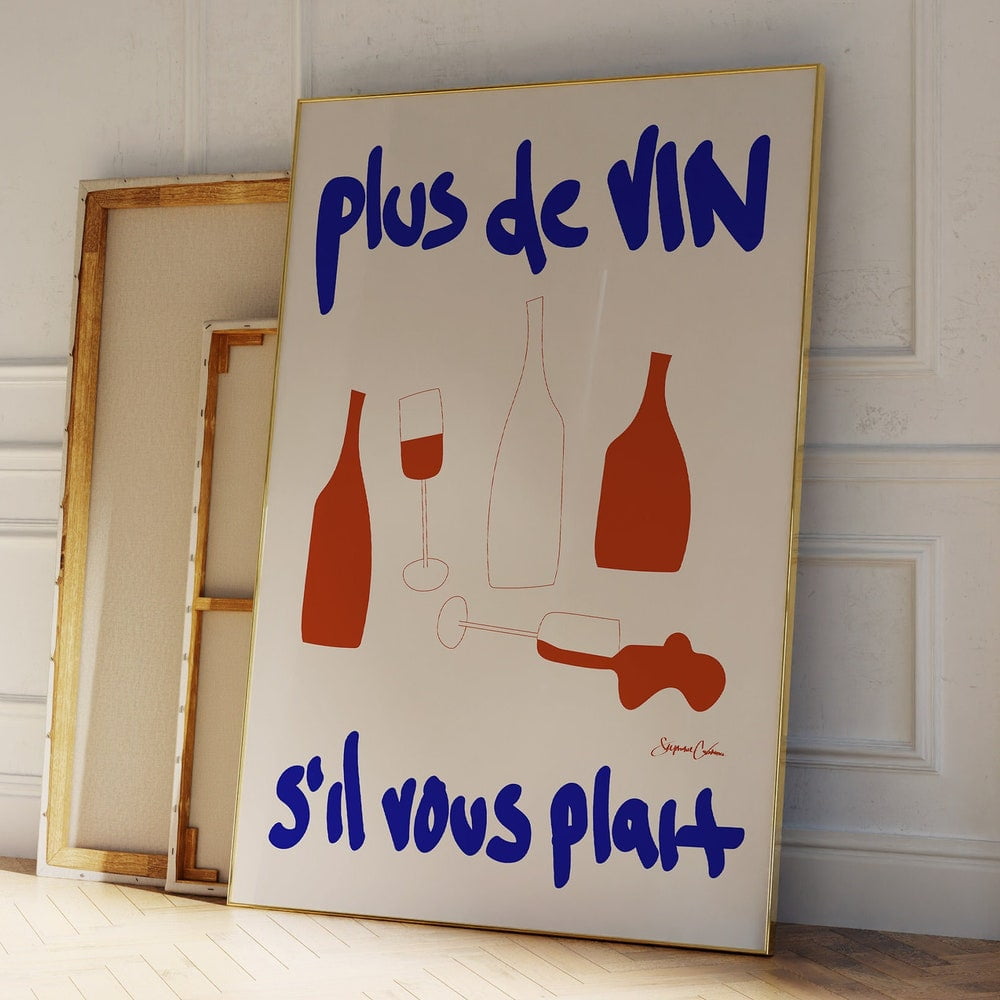 Kna Prints - French Wine Poster, Retro Drink Poster, French Poster, Bar Cart Decor Print ...