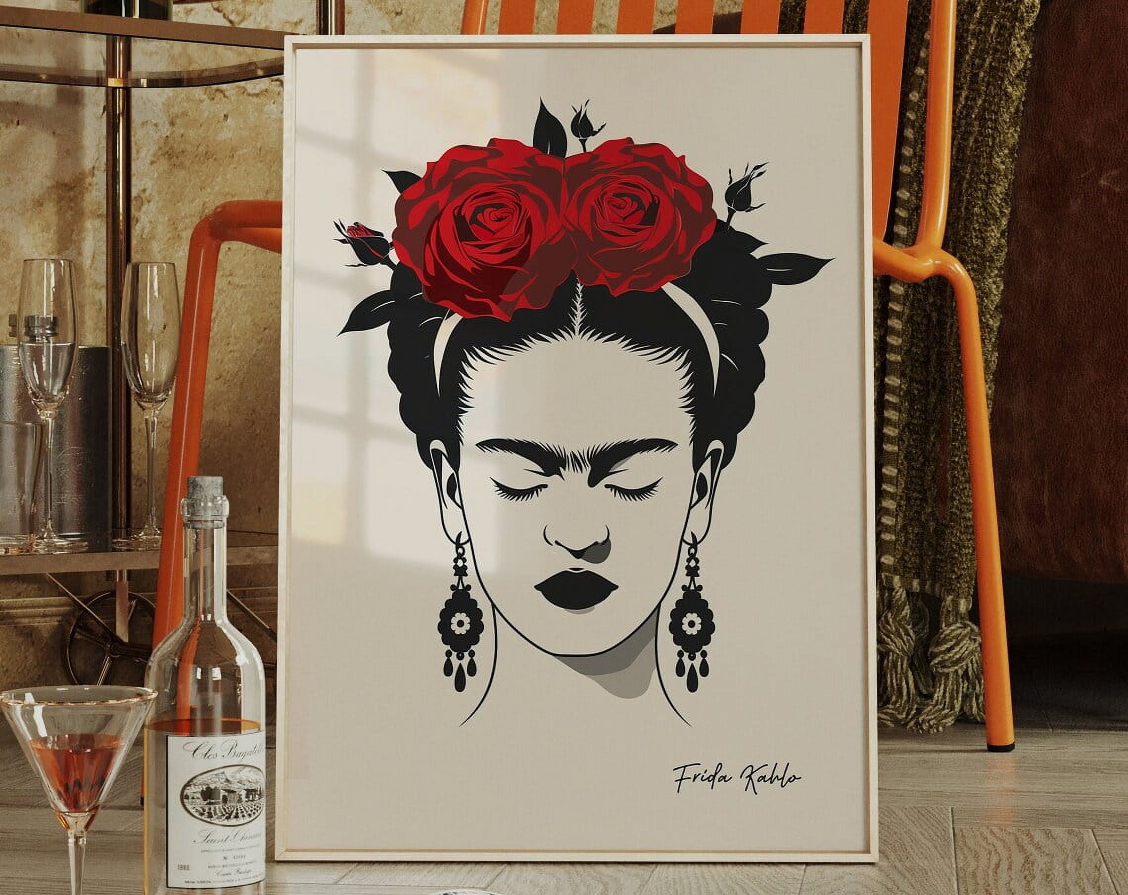 Kna Prints - Frida Kahlo Abstract Painting Portrait, Frida Kahlo Poster ...