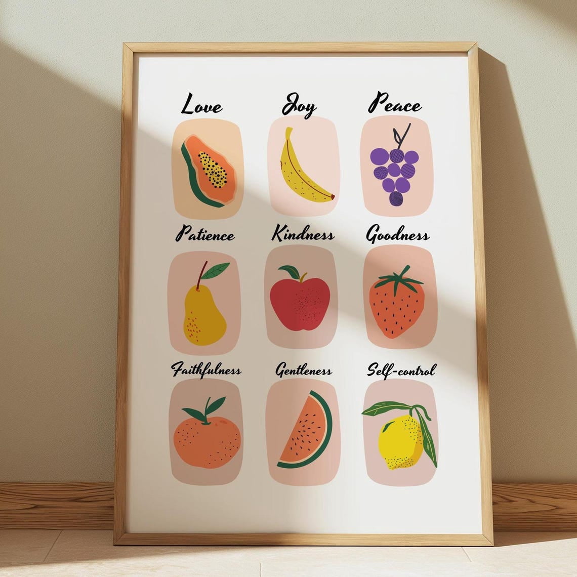 Kna Prints - Fruit Of The Spirit Art Print Scripture S Bible Art Prints ...