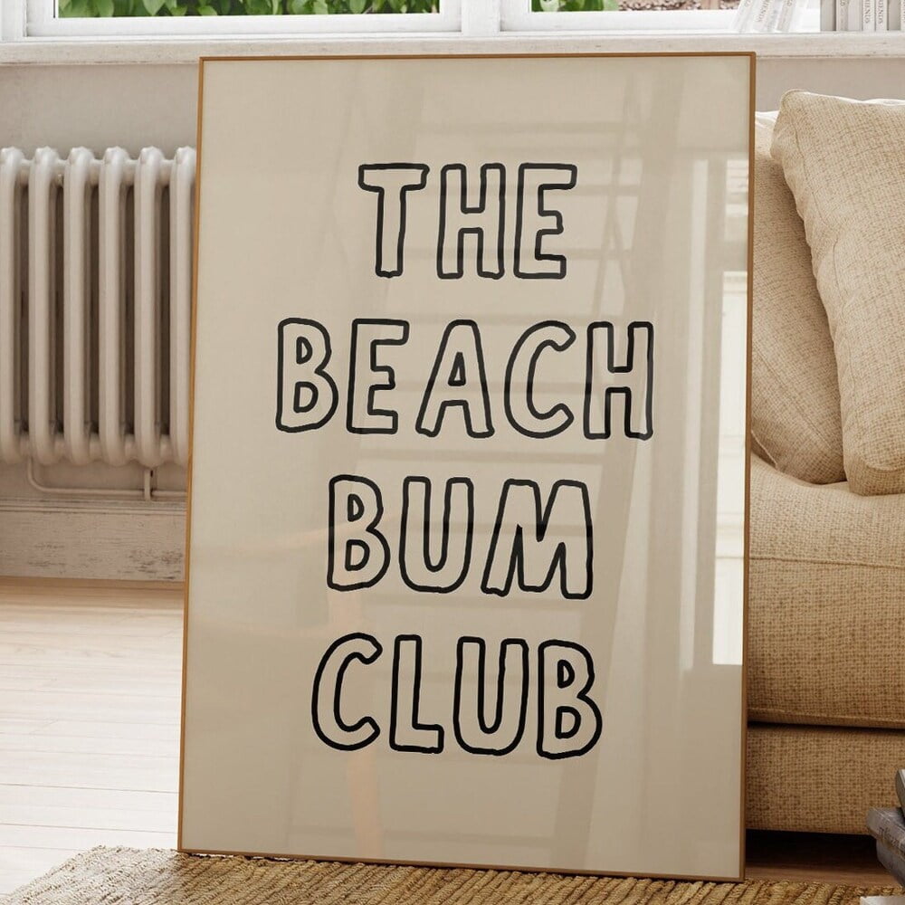Kna Prints - Funny Beach Print Retro Typography Poster Beach House ...