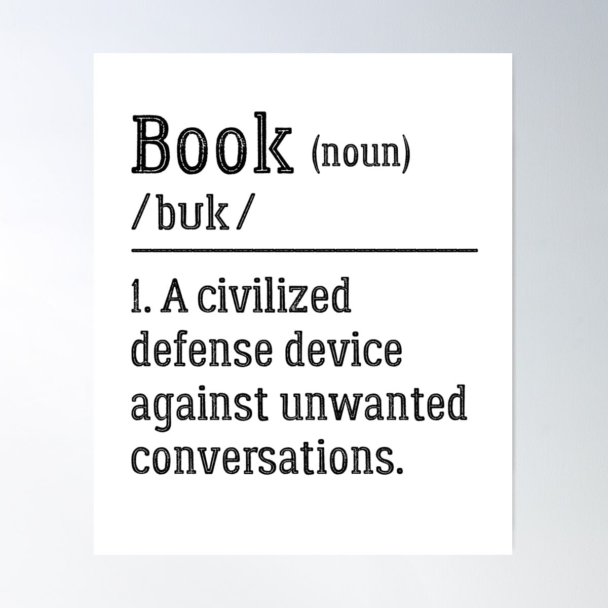Kna Prints - Funny Definition Of Book Poster , UNFRAMED-12x18 - Walmart.com