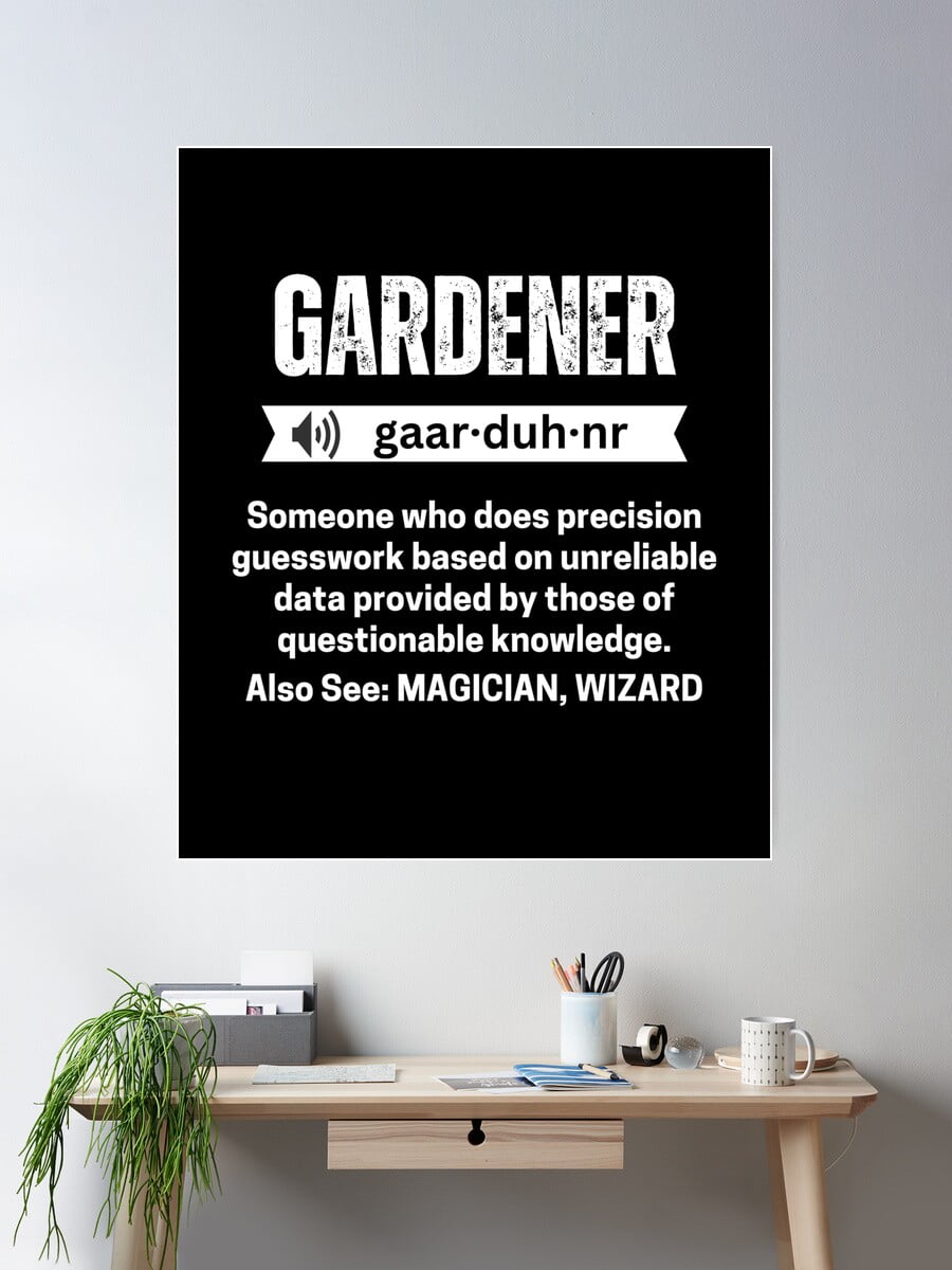 Kna Prints - Funny Gardening Or Gardener Definition Also See Wizard ...
