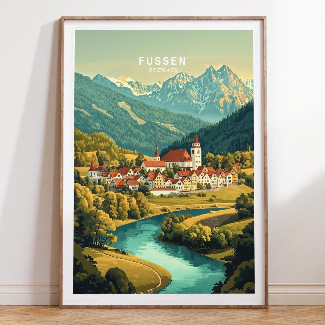 Kna Prints - Fussen Travel Print, Germany Wall Art Print, Fussen ...