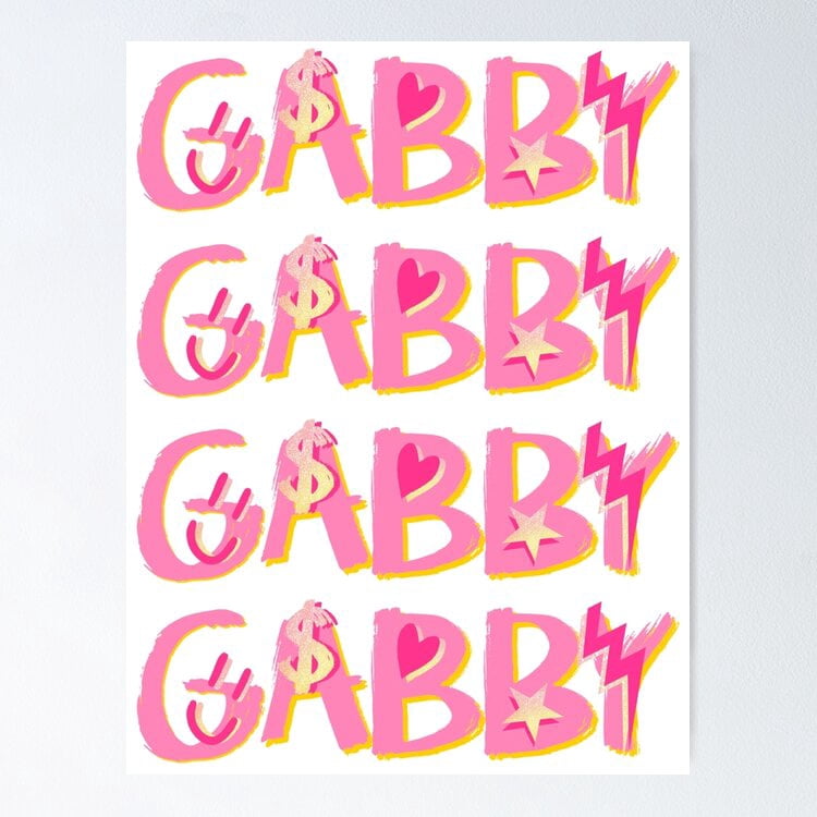 Kna Prints - Gabby Name Poster, UNFRAMED-18x24 - Walmart.com