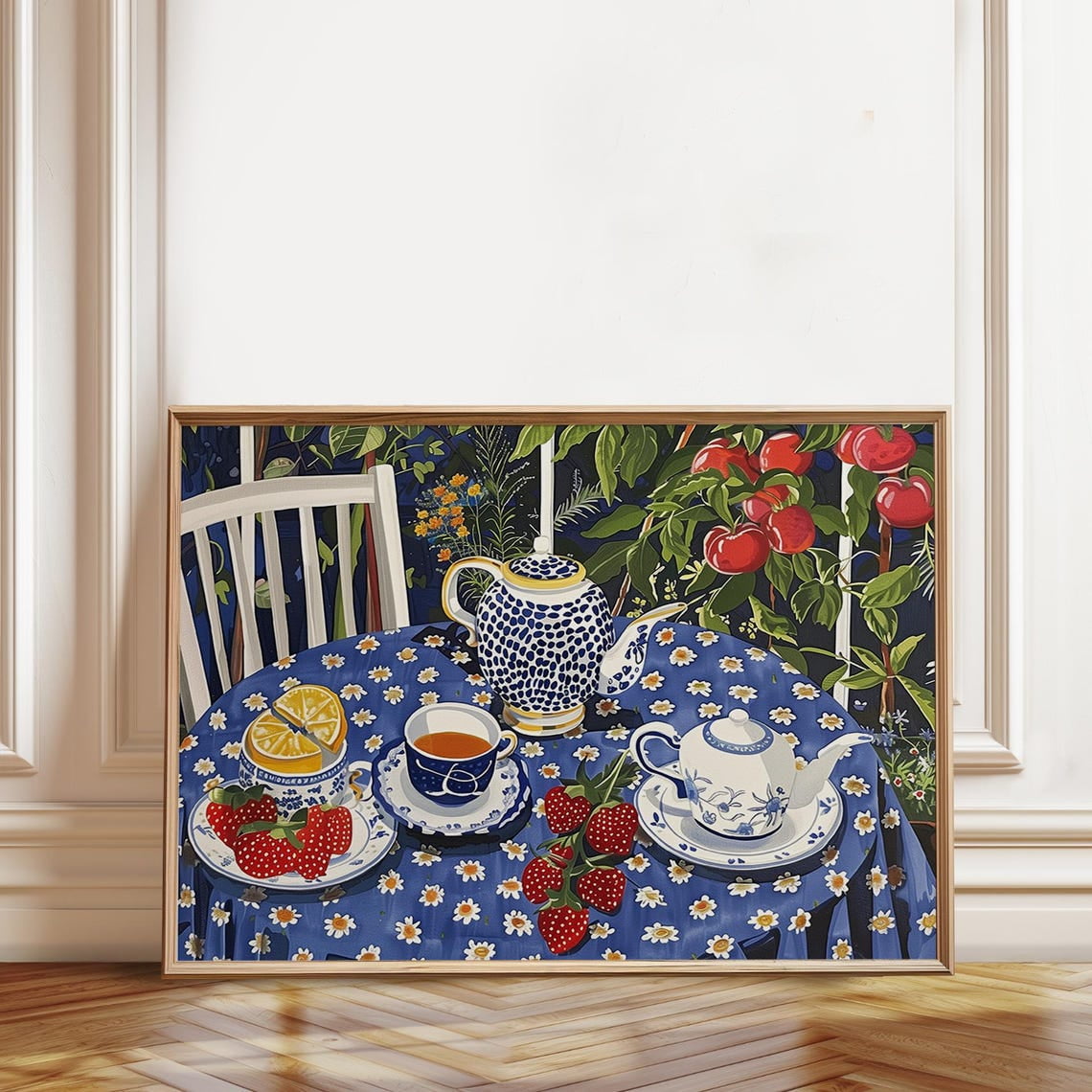 Kna Prints - Garden Tea Party - Rustic Fruits And Flower Kitchen Home ...