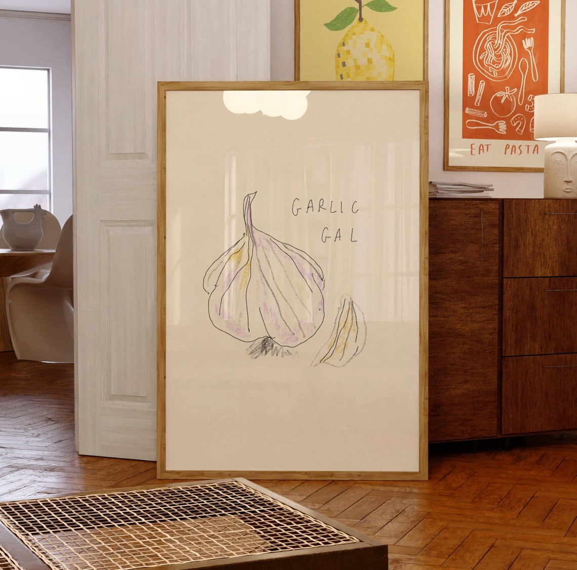 Kna Prints - Garlic Girl Wall Print Food Poster Garlic Lover Gift Idea ...