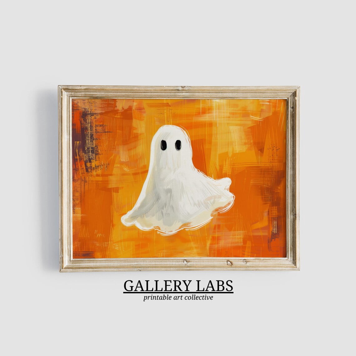 Kna Prints - Ghost Painting Â€¢ Burnt Orange Wall Art Â€¢ Decor Â ...