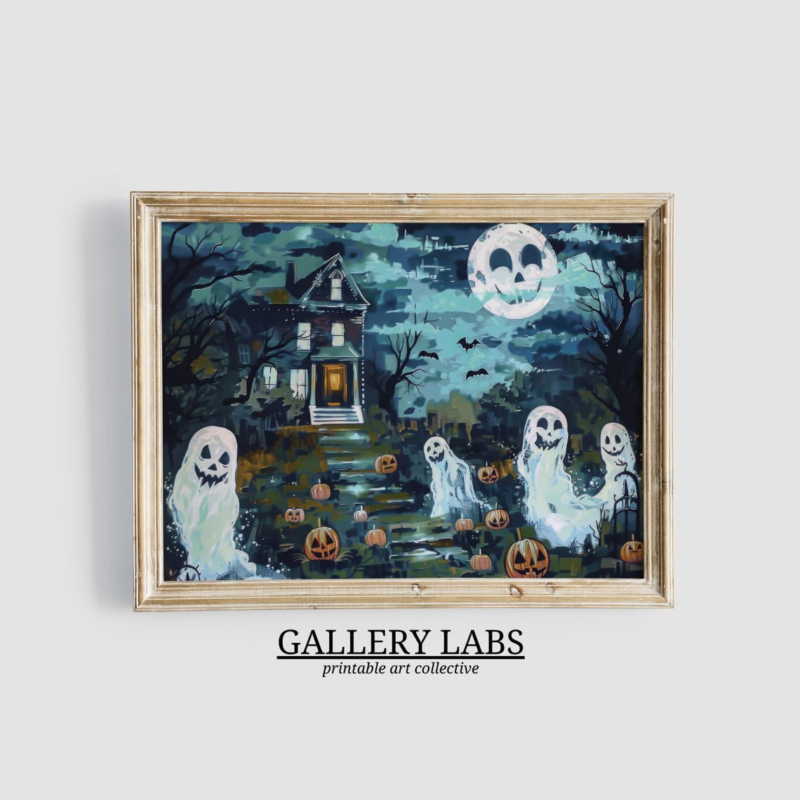 Kna Prints - Ghost Print Wall Art Decor Print Dark Academia Ghost ...