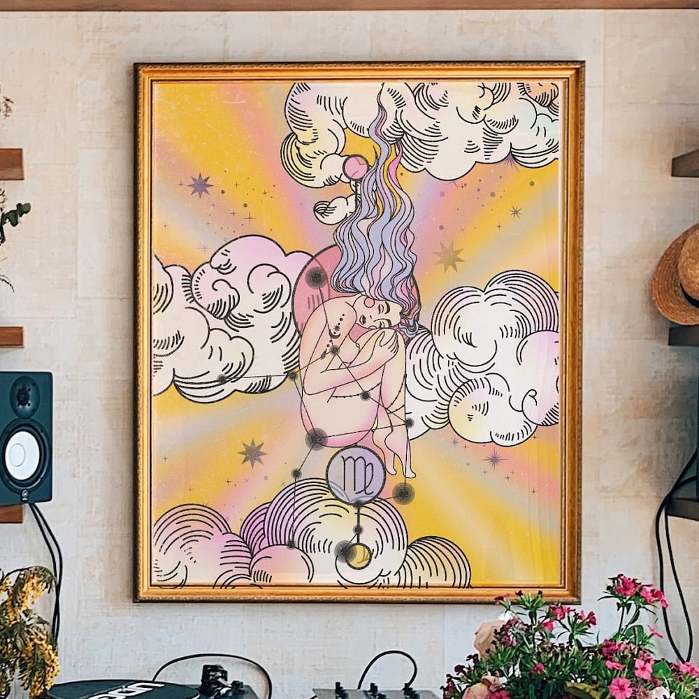 Kna Prints - Gift For Virgo, Zodiac Poster, Virgo Decor, Zodiac Print ...