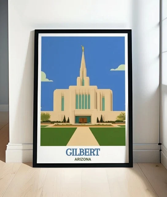 Kna Prints - Gilbert Travel Wall Decor - Gilbert Temple Travel Poster ...