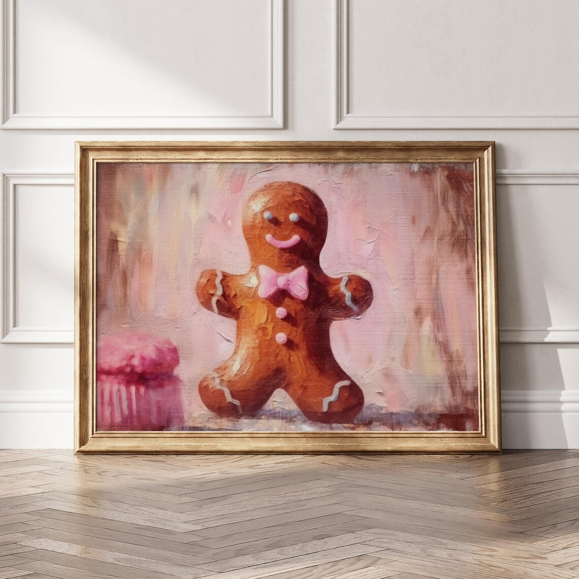 Kna Prints - Gingerbread Man Girly Wall Art, Trendy Print, Preppy Room ...