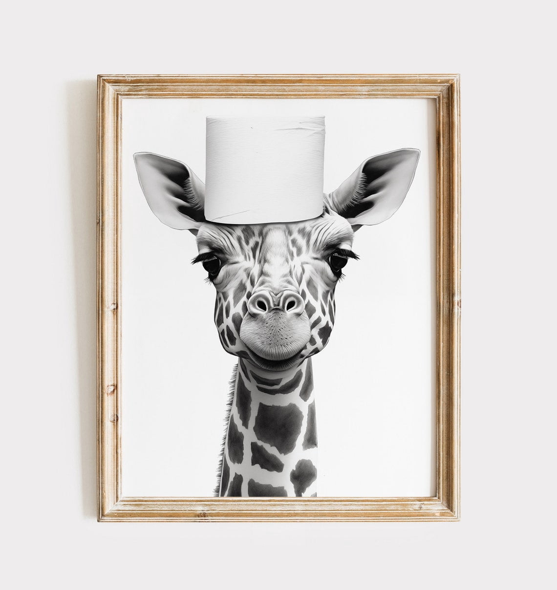 Kna Prints - Giraffe Poster Animal Bathroom Decor Giraffe Decor Giraffe ...