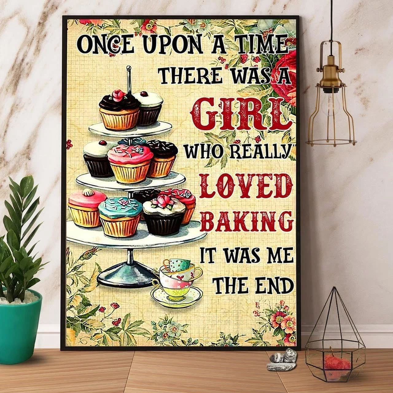 Kna Prints - There Was A Girl Who Really Loved Baking Baker Gift Satin ...