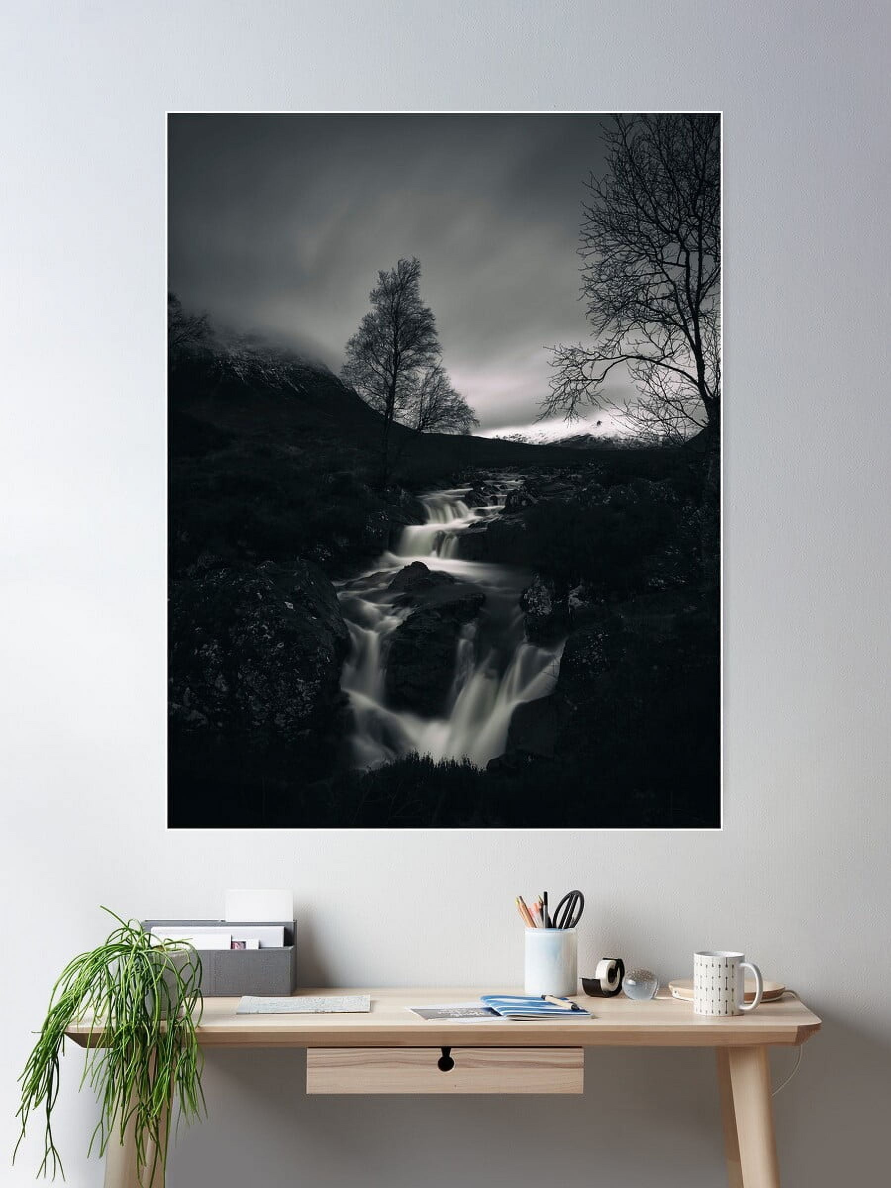 Kna Prints - Glen Etive Flowing Poster Wall Art, Modern Wall Decor For ...