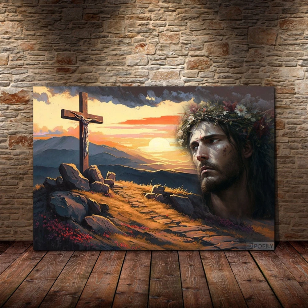 Kna Prints - God And Cross Canvas, Be Still And Know That I Am God ...