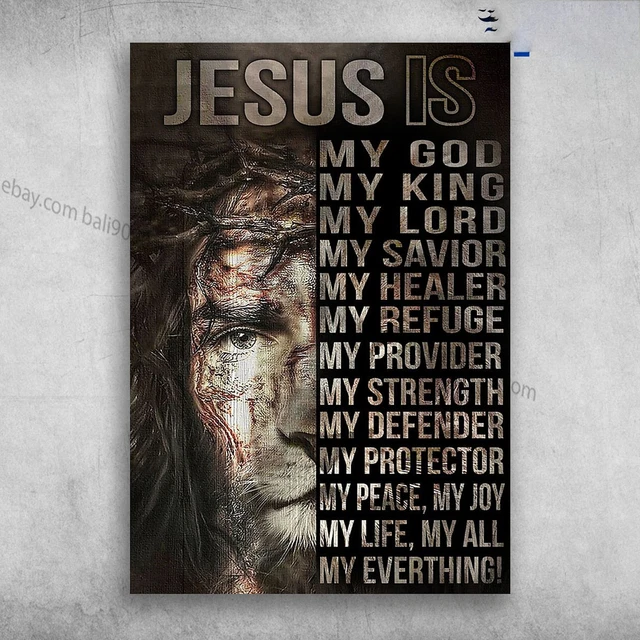 Kna Prints - God, Lion - Jesus Is My God, My King, My Lord, My Savior ...
