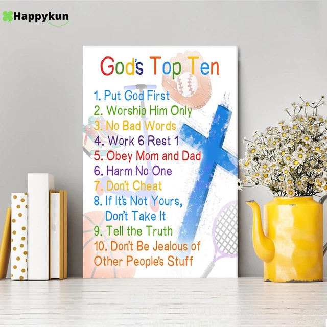 Kna Prints - God'S Top Ten Prints - Ten Commandmentsor Boys - Kids ...