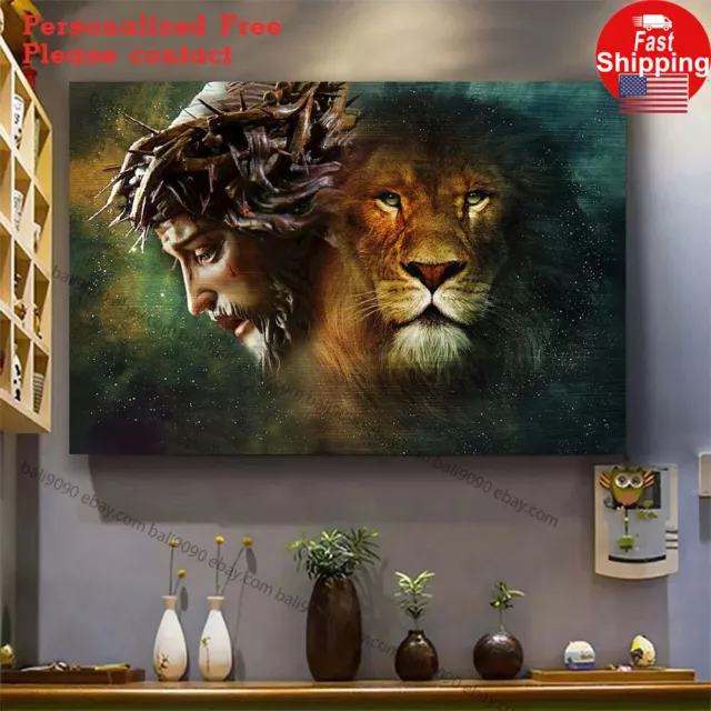 Kna Prints - God Wall Art Jesus And Lion Lion Of Judah God Poster ...