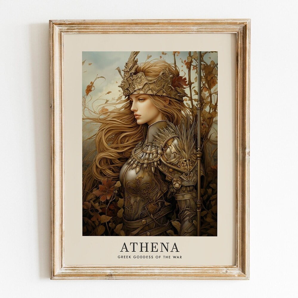 Kna Prints - Goddess Athena Poster Print, Greek Goddess Of The War ...