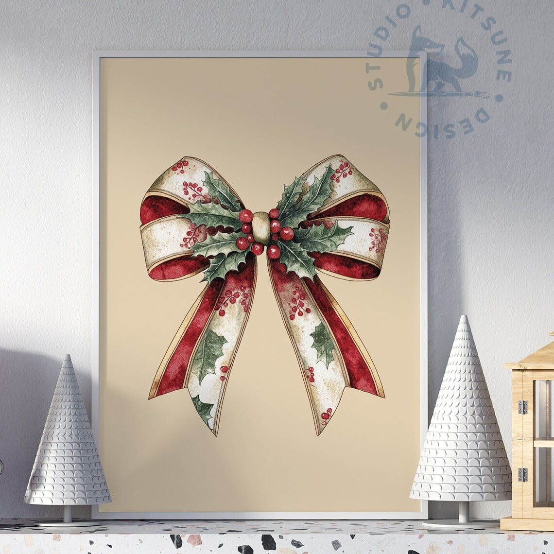 Kna Prints - Gold Red Bow, Bow, Bow, Trendy Art, Coquette Bow, Holly ...