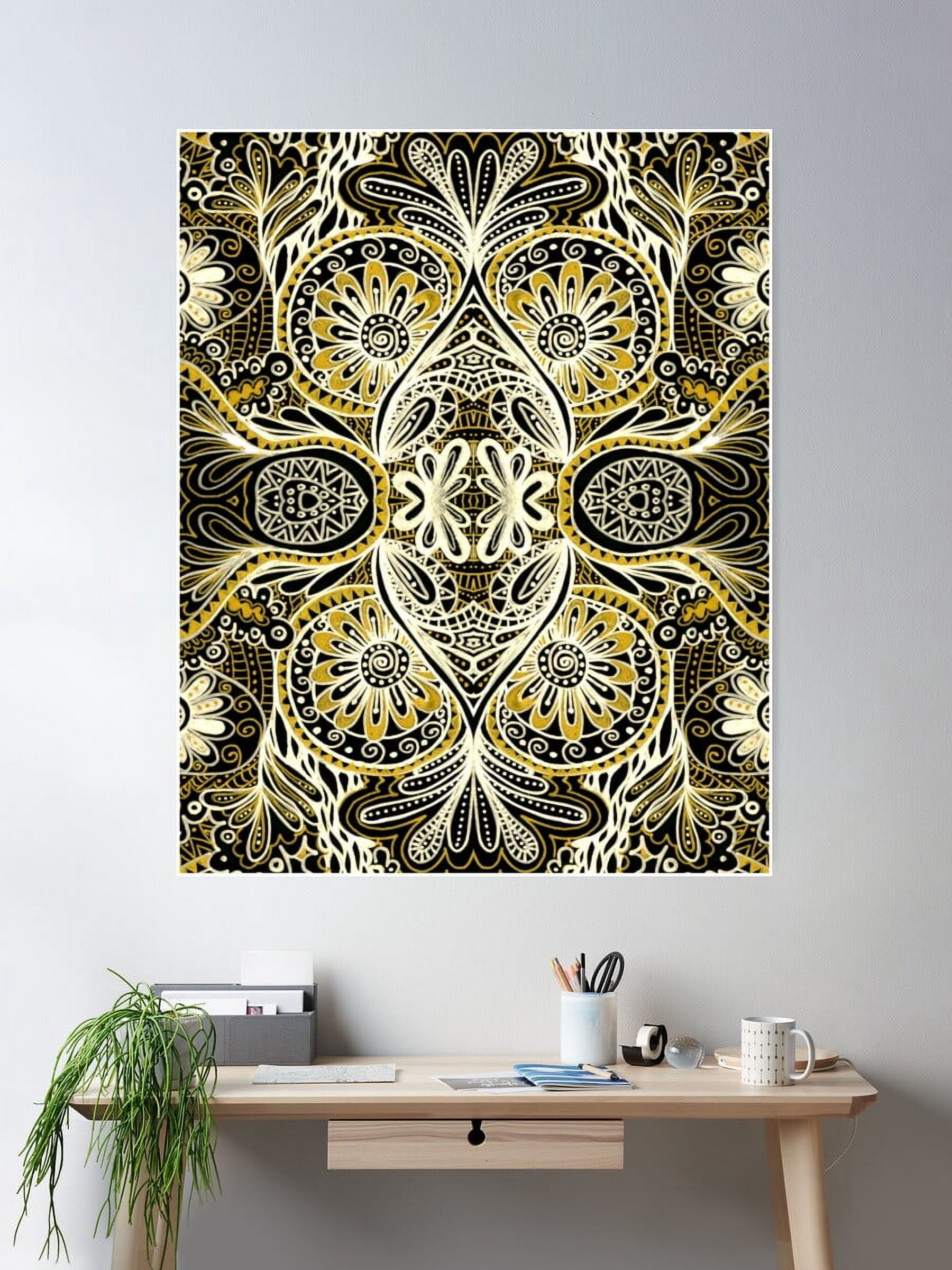 Kna Prints - Golden Dreams Poster, UNFRAMED-12x18 - Walmart.com