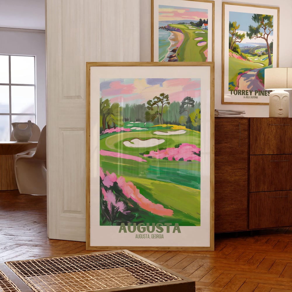Kna Prints - Golf Print Impasto Painting - Famous National Golf Courses ...