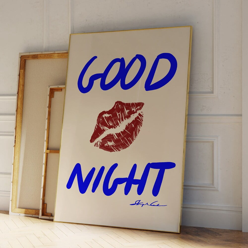Kna Prints - Good Night Print, Mid Century Print, Aesthetic Wall Art ...